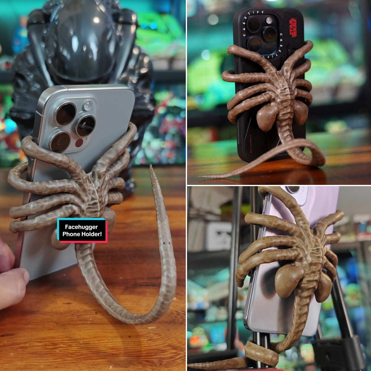 🚀 Facehugger Phone Holder – Simplix Technology